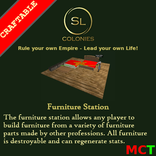Second Life Marketplace - [SL Colonies] Craftables :: Furniture Station